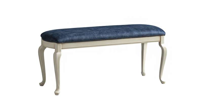 Ταμπουρέ κρεβατιού σε εκρού πατίνα VERDI (VEIV) ΤΑΜΠΟΥΡΕ ΣΚΑΜΠΟ