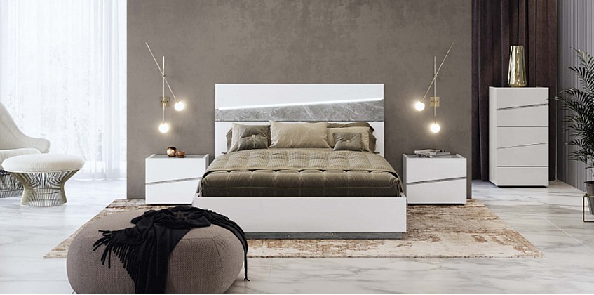 Κρεβάτι υπέρδιπλο με αποθήκευση λευκό (ALBS2) (180Χ200)-ΚΡΕΒΑΤΙΑ ΥΠΕΡΔΙΠΛΑ