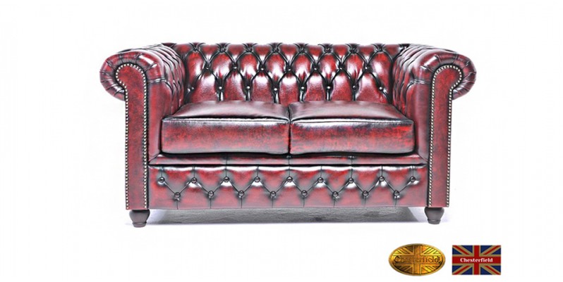 Γνήσιος δερμάτινος καναπές Chesterfield διθέσιος (BMA2)-ΣΑΛΟΝΙΑ ...