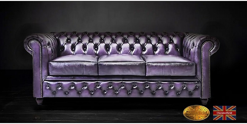 Γνήσιος δερμάτινος καναπές Chesterfield τριθέσιος (BPU3)-ΣΑΛΟΝΙΑ ...